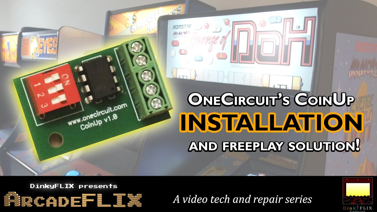 OneCircuit's CoinUp Installation - Arcade Game Freeplay Mod! - YouTube