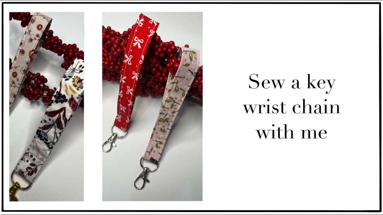Sew a key wrist chain with me - YouTube