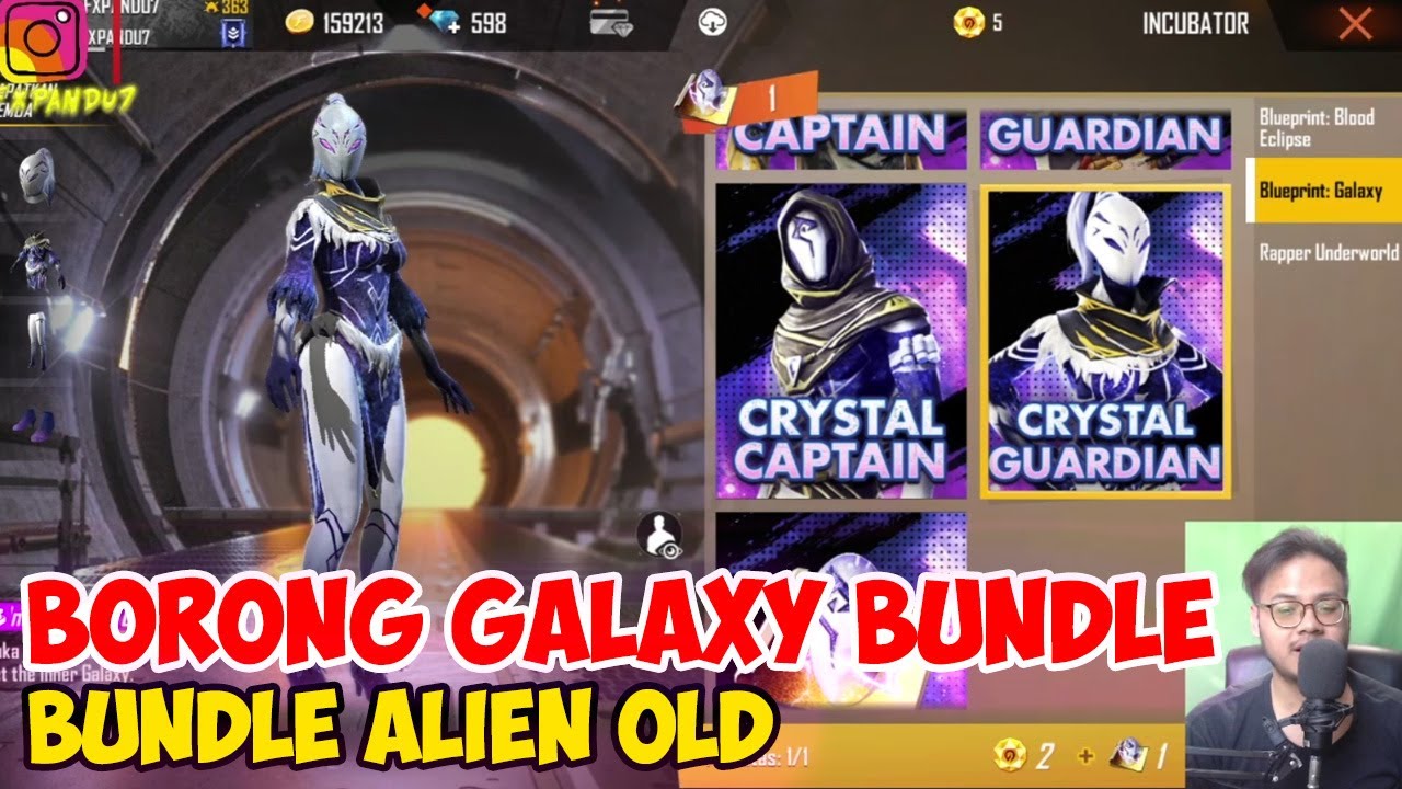 BORONG GALAXY BUNDLE ALIEN OLD - GARENA FREE FIRE INDONESIA - YouTube