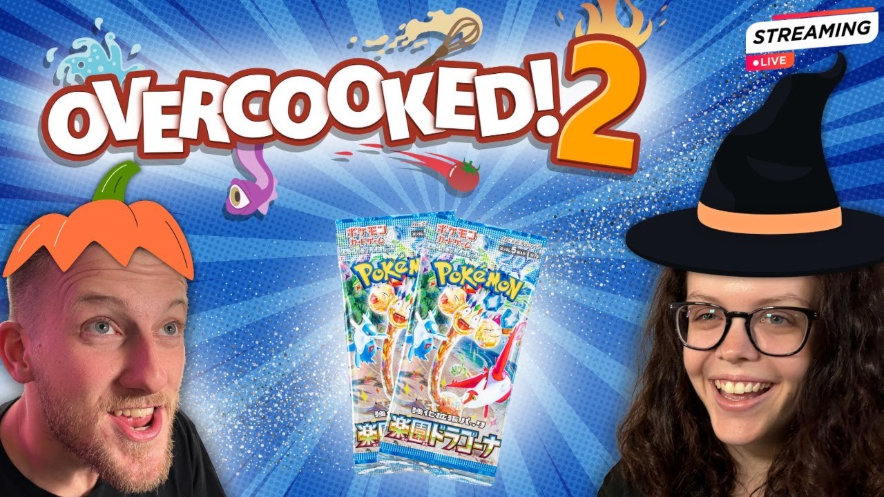 LIVE 🔴 - The "Overcooked 2" FINALE with Pokemon Card GIVEAWAYS + Rip 'N ...