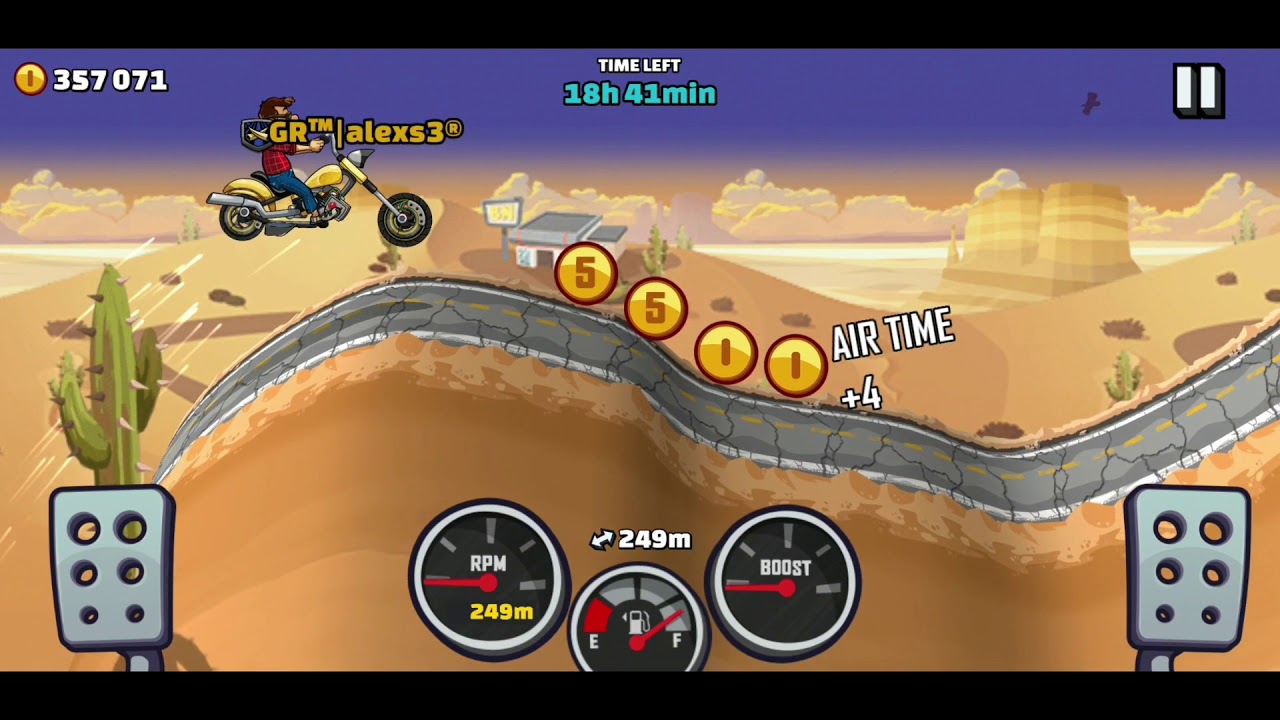 Hill Climb Racing 2 @ Two-Wheeler @ Distance 10.000 - YouTube
