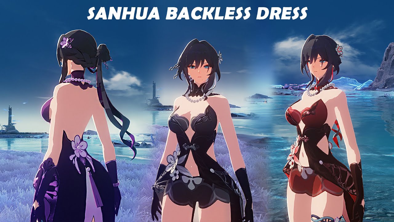 Backless Dress Sanhua Mod Showcase - Woju Mod - Wuthering Waves 1.4 Mod - YouTube