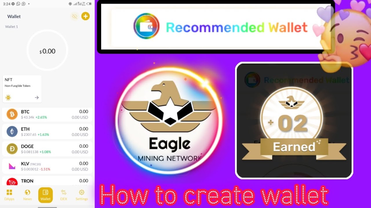How to Create Eagle Meaning Wallet Eagle ka wallet kisa vany #Eagel ...