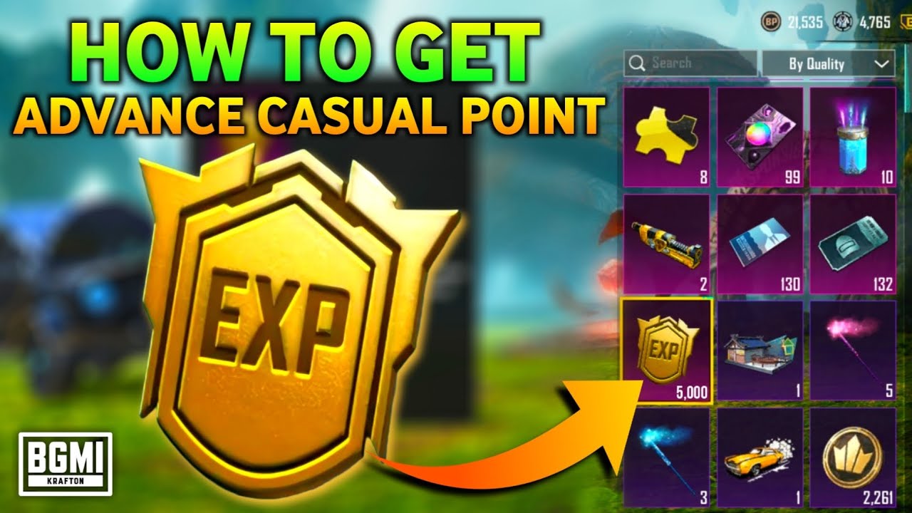 How To Get Advanced Casual Points in BGMI | Advanced Casual Points BGMI ...
