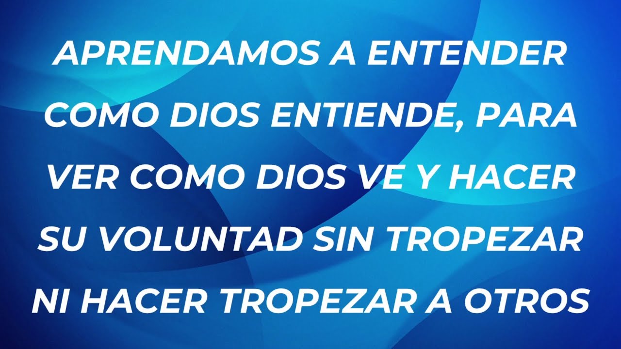 Aprendamos a entender como Dios entiende para ver como Dios ve y hacer ...
