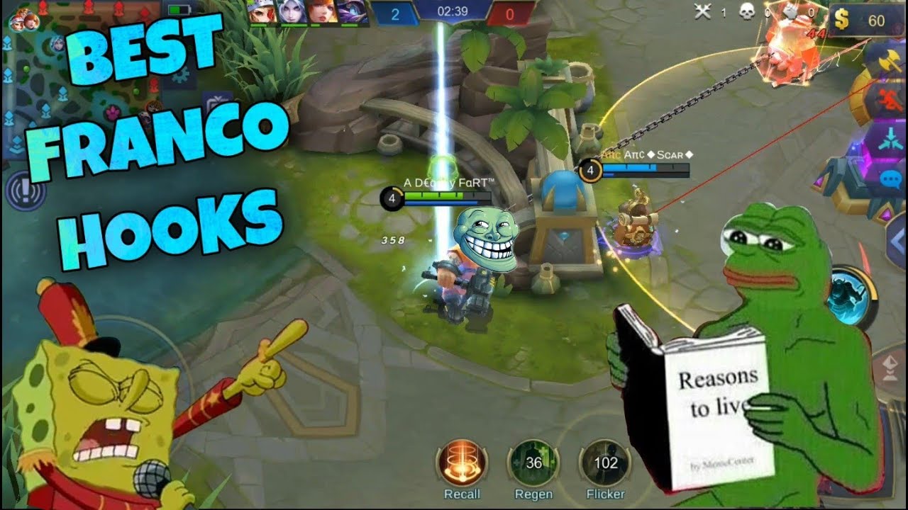 EPIC FRANCO HOOKS MONTAGE EP. 101 | WOLF XOTIC | MOBILE LEGENDS - YouTube