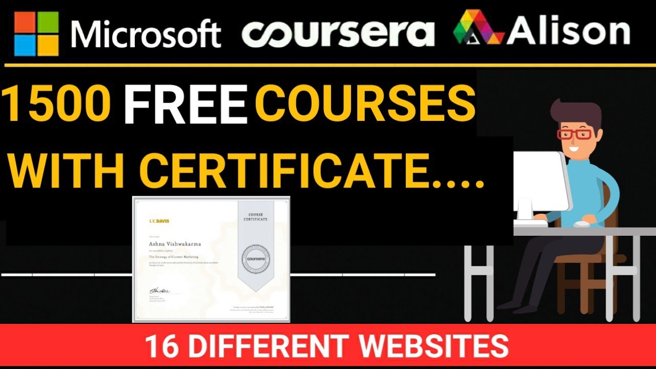 16 websites for free education with certificate | 2020 - YouTube