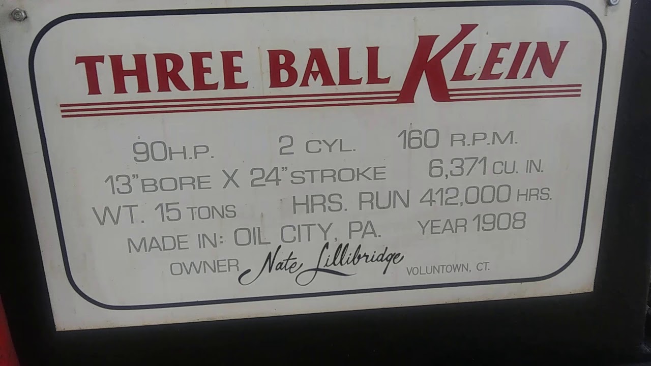 1908 three ball Klein engine - YouTube