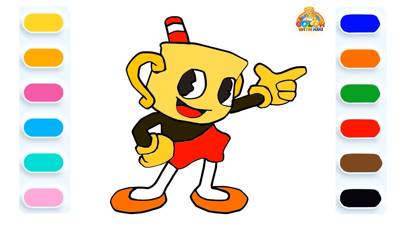 Learn to Draw Cup Head Ms. Chalice - Drawing and Coloring Tutorial for ...