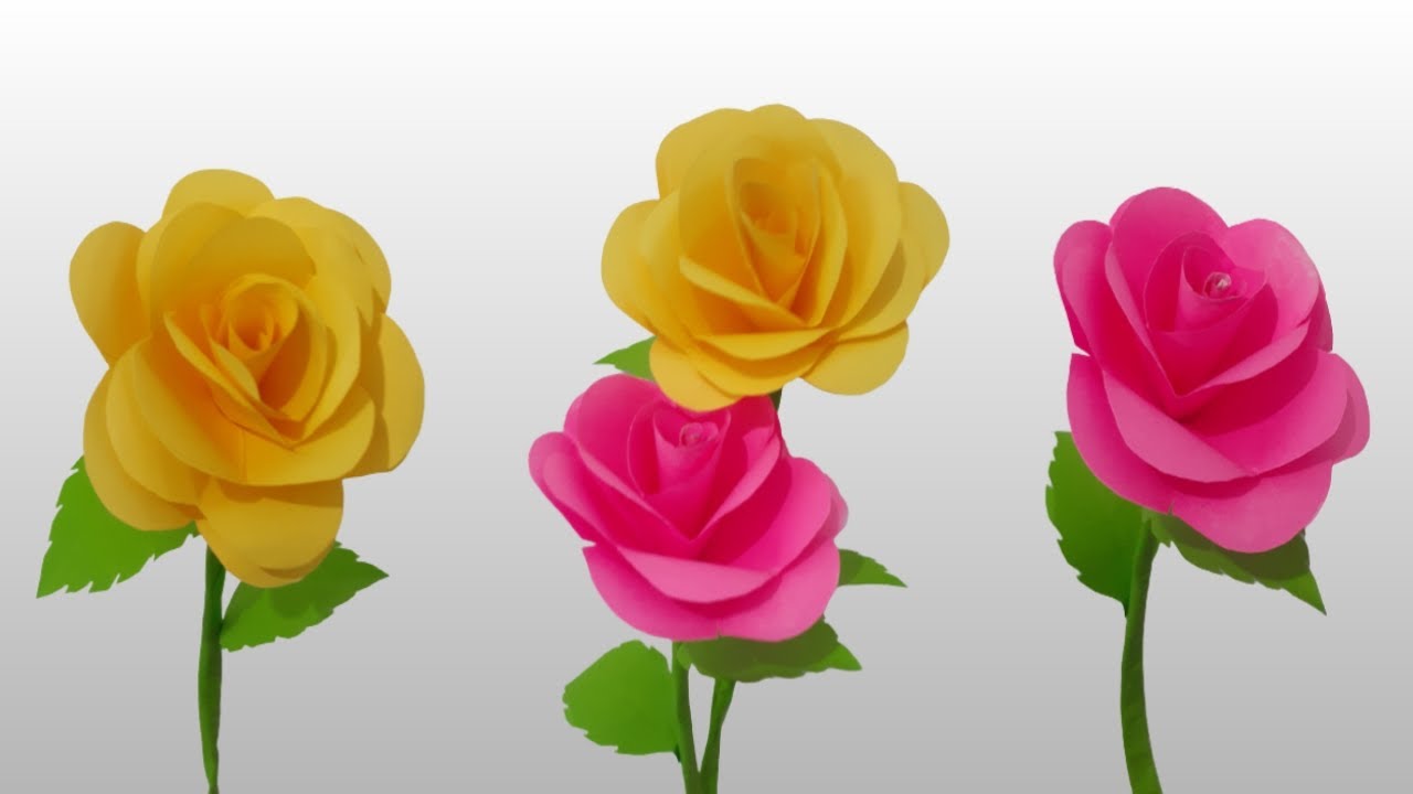 How To Make Rose Paper Flower How To Make Realistic Easy Paper Rose How To Make Rose Paper Flower How To Make Realistic Easy Paper Rose