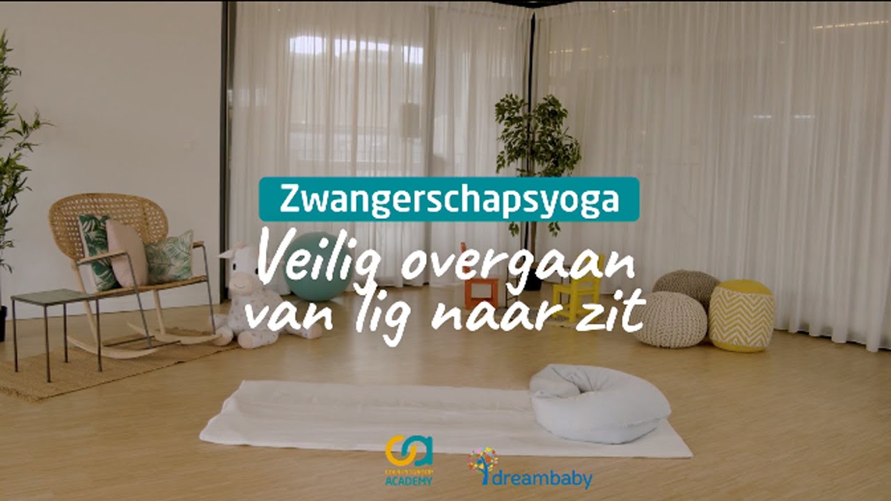 Zwangerschapsyoga: veilig overgaan van lig naar zit - YouTube