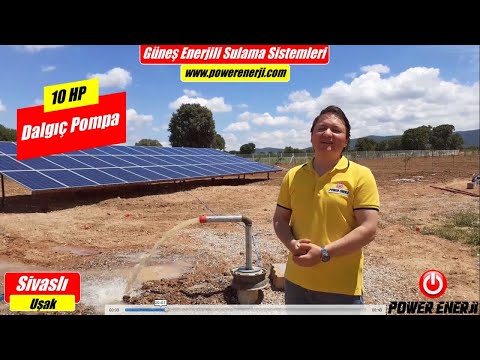 Uşak 10 Hp Güneş Enerjisi Paneli ile Tarla Sulama POWER ENERJİ