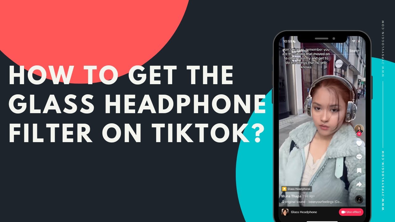 How to get the Glass Headphone filter on TikTok - YouTube
