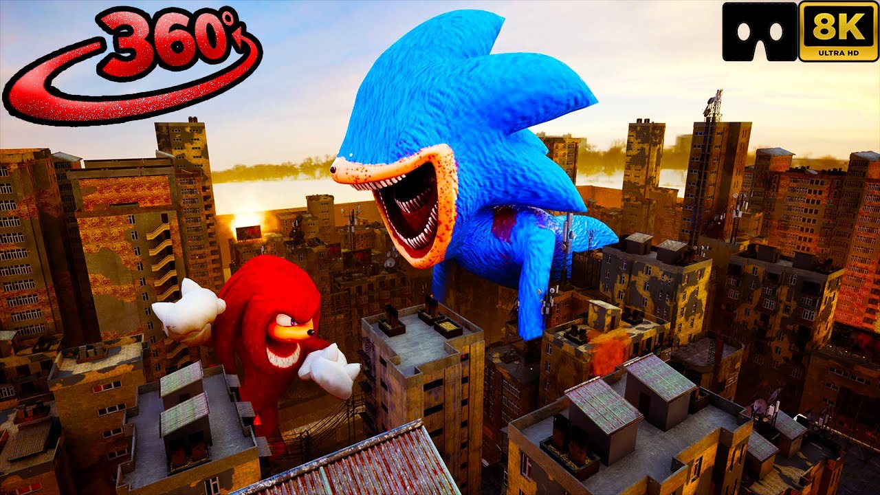Shin Sonic Tapes 360° VS KNUCKLES Destroyed City #3 - 360 VR Video ...