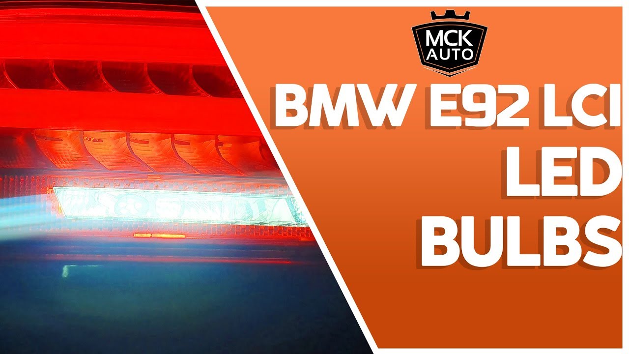 BMW e92 e93 LCI Reversing LED Bulbs Replacement PH16W - YouTube