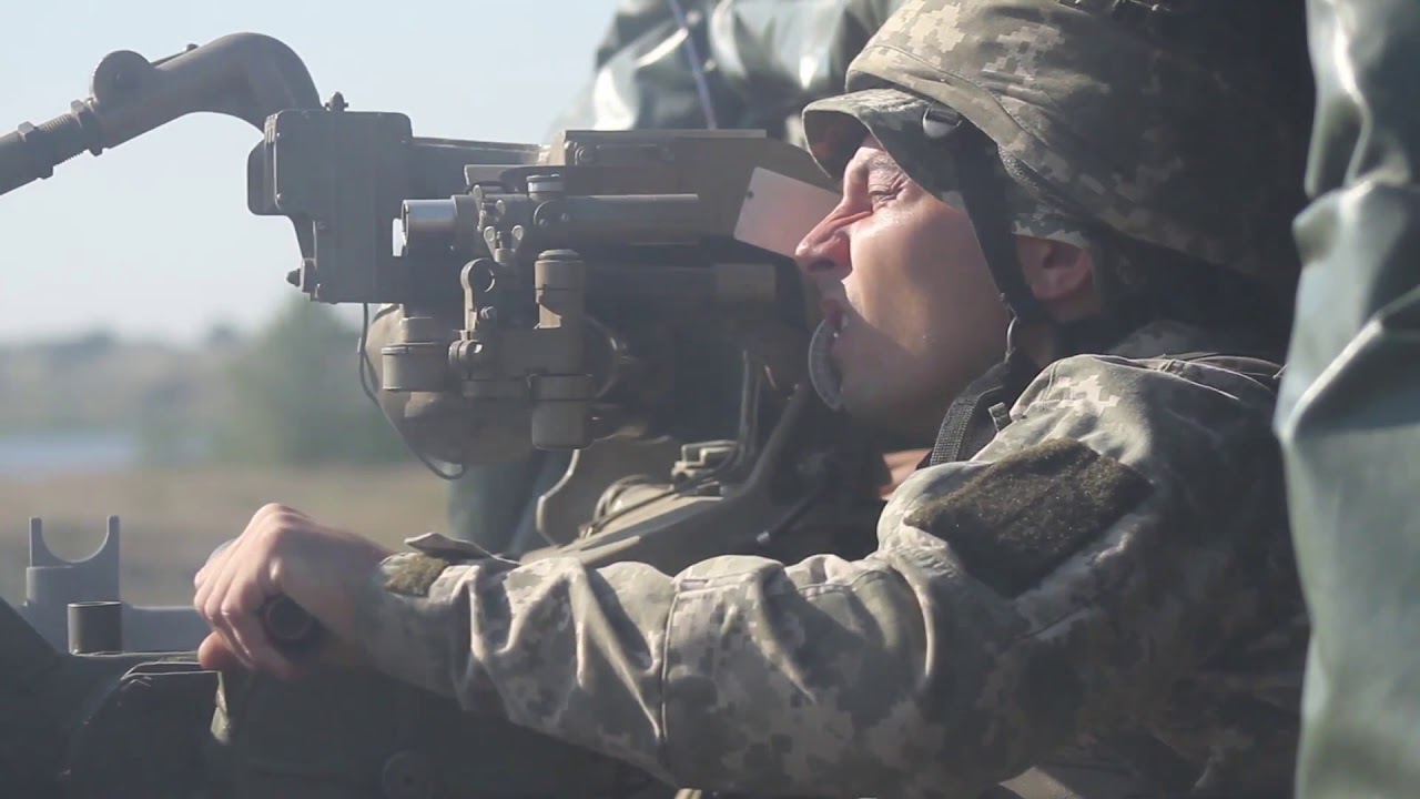 ZU 23 Anti Aircraft Gun Fired By Ukrainian Soldiers At Yavoriv Combat ...
