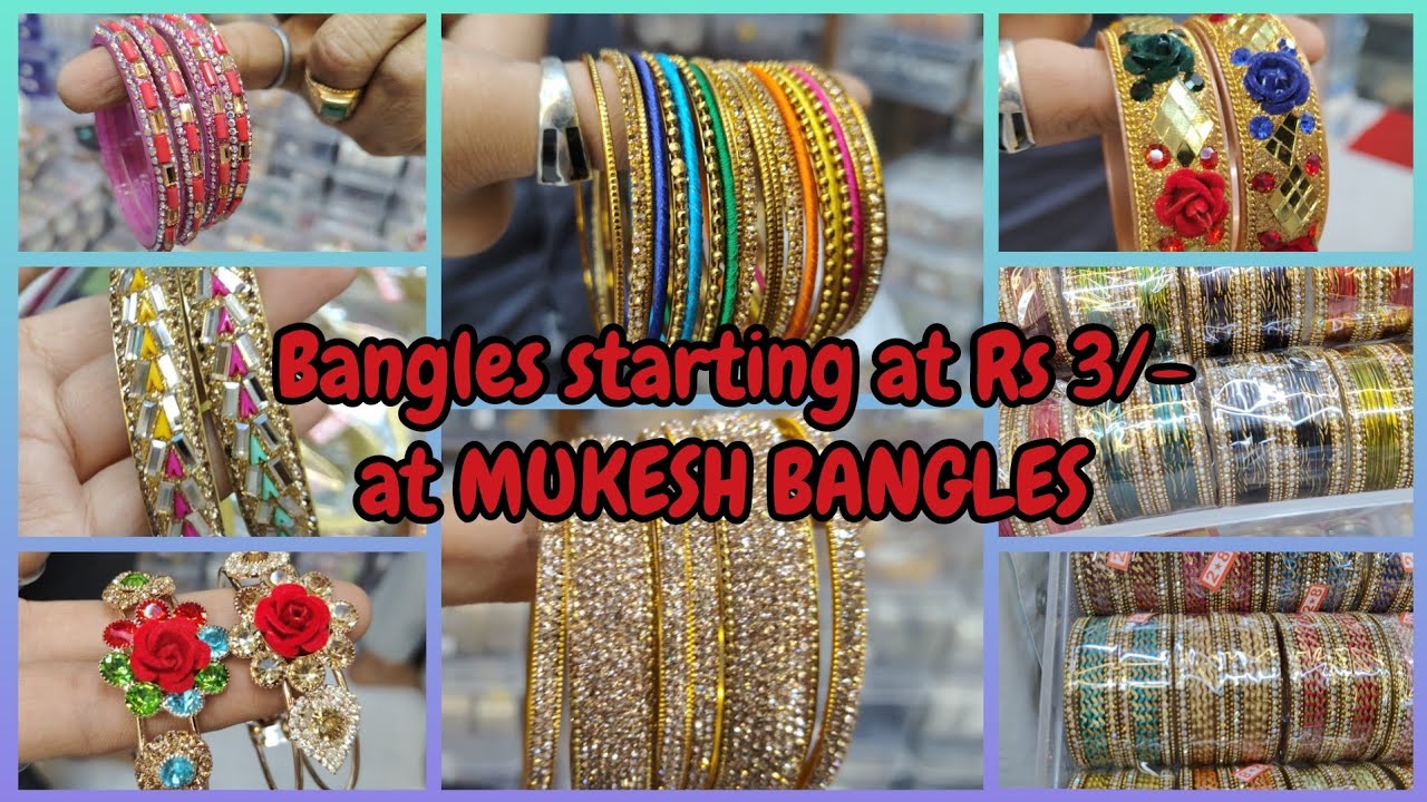 Chickpet, Kumbarpet Bangalore wholesale Bangles shop start Rs 3/- - YouTube