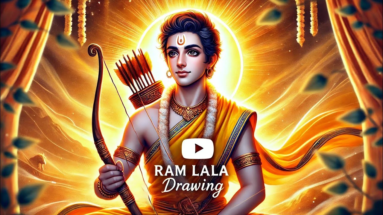 Ram lala outline step by step 😍|| Ram lala outline tutorial #ramlala # ...