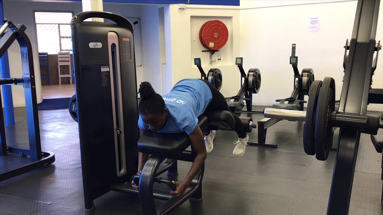 Laying Hamstring Curl - YouTube