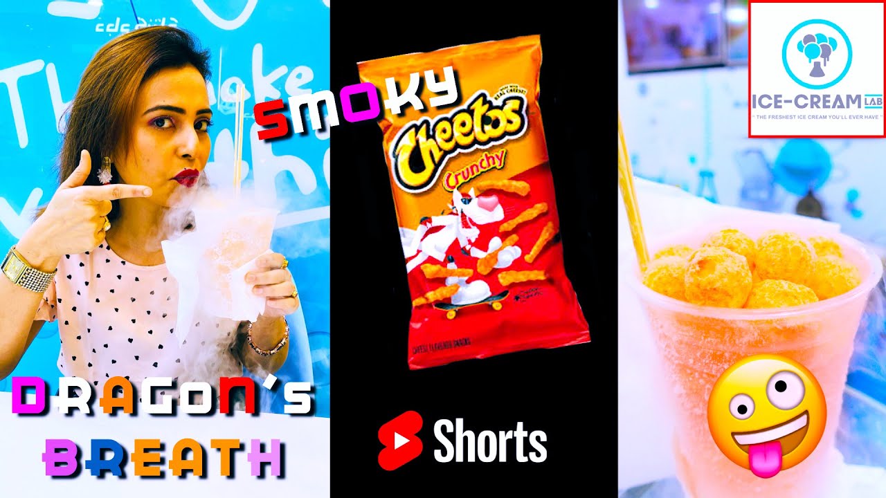 Dragon's Breath balls liquid Nitrogen infused smoky Cheetos - Ice Cream ...