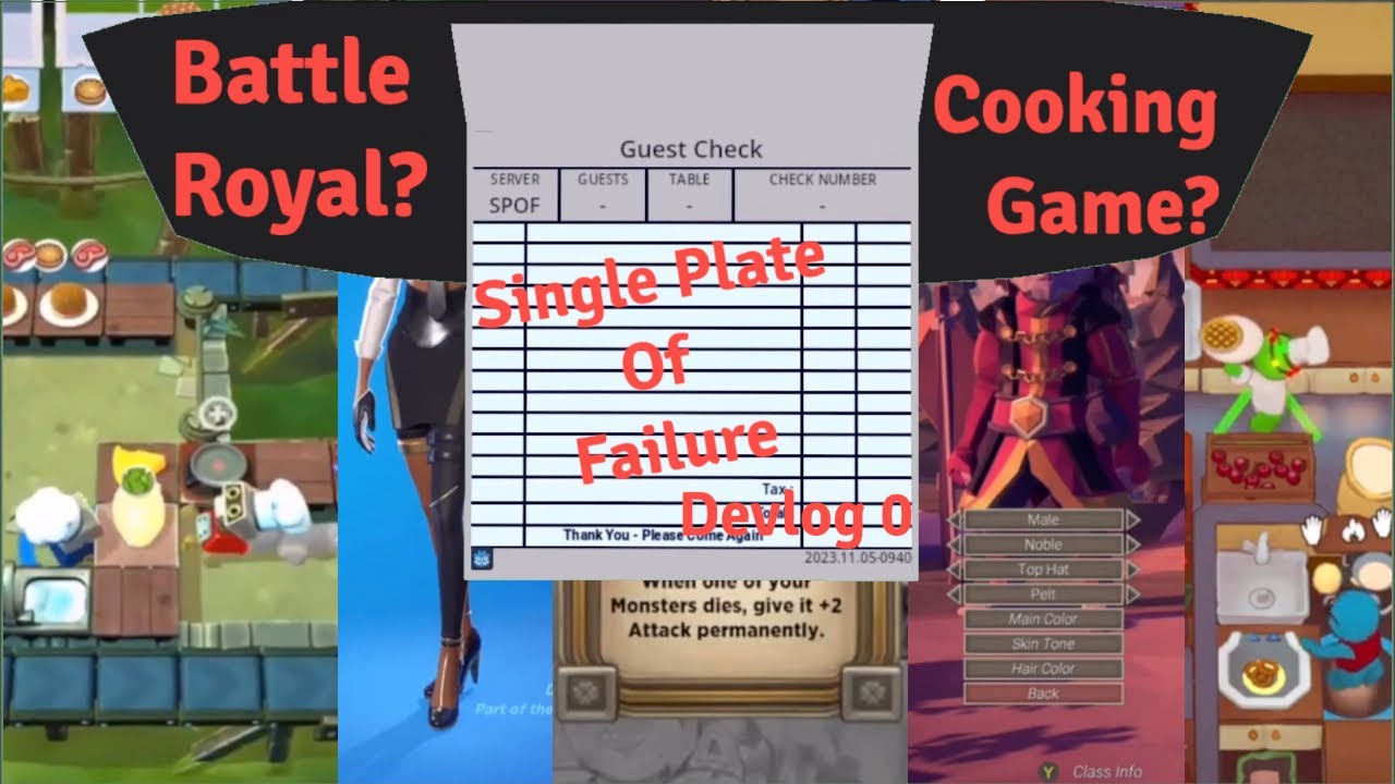 New Battle Royal Cooking Game? Single Plate of Failure - Devlog 0 - YouTube