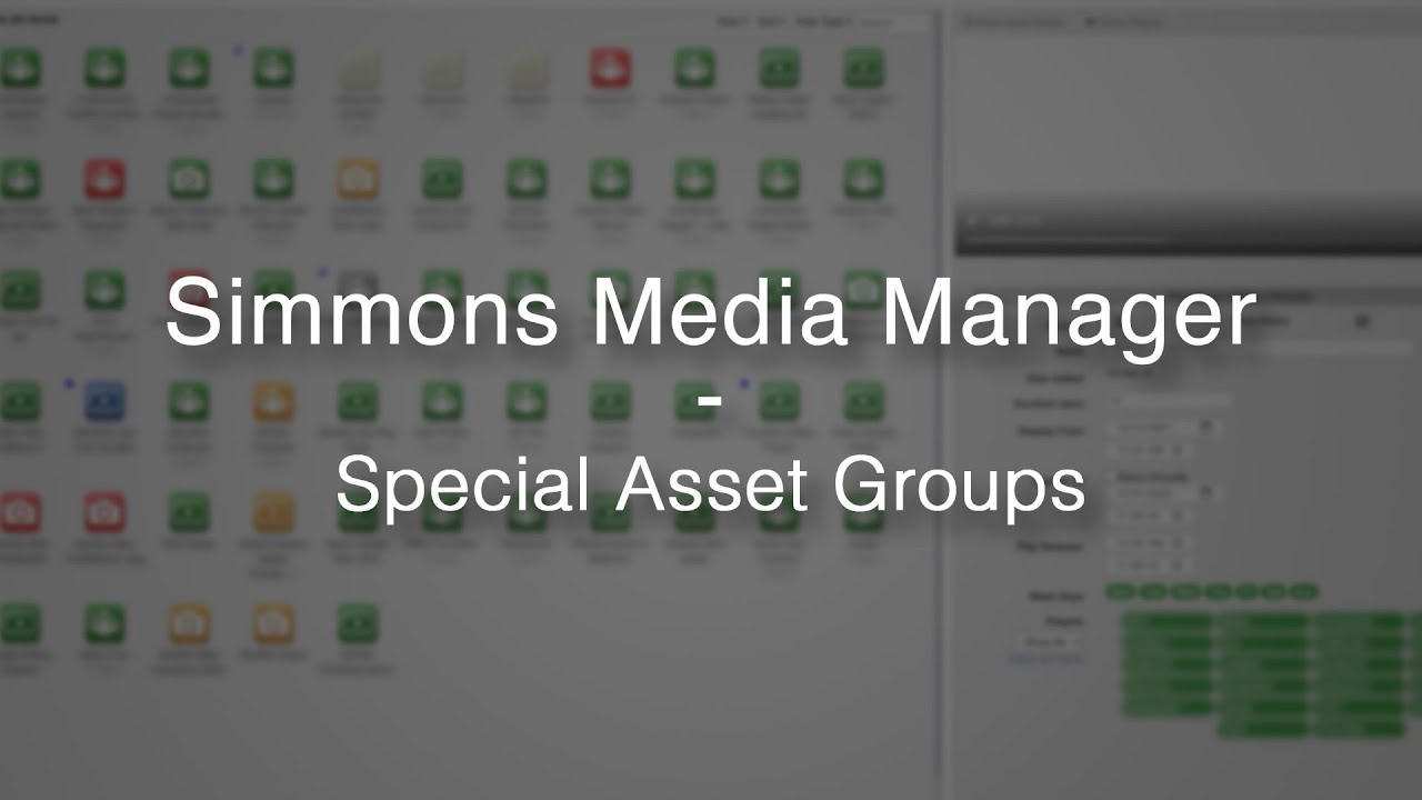 Media Manager - Special Asset Groups - YouTube