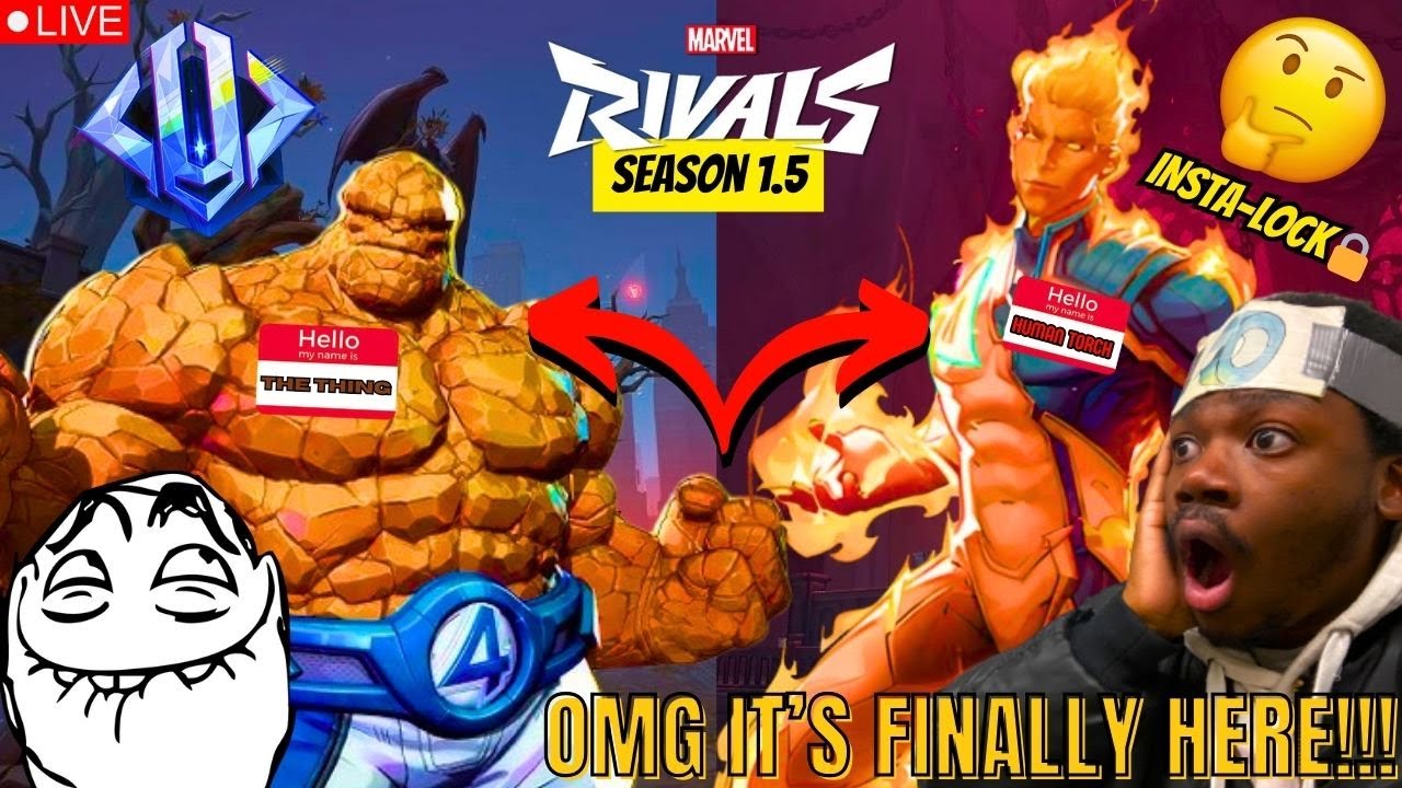 🔴[LIVE NOW] OKAY SO HERE'S THE THING & HUMAN TORCH NEW MARVEL RIVALS ...