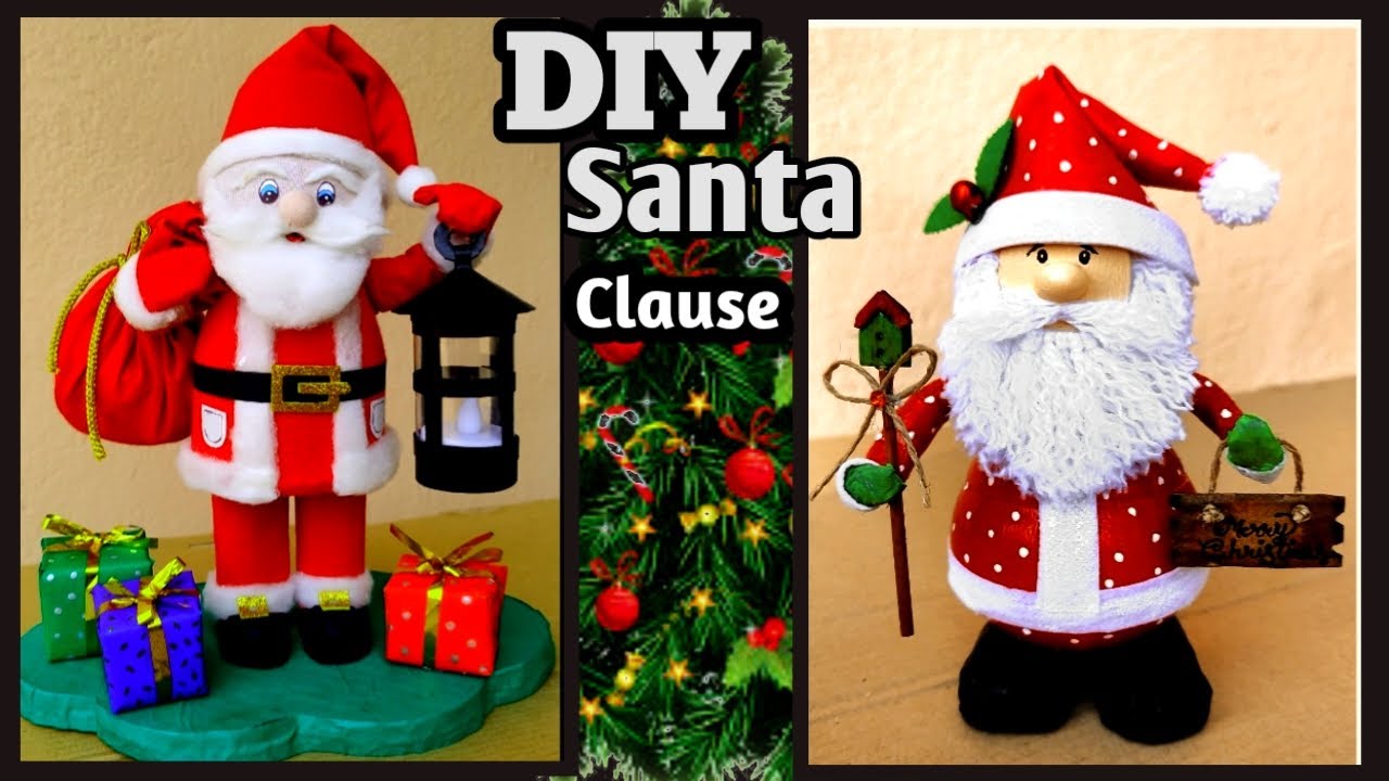 How to make Santa Claus from waste materials/ Christmas Decoration ...