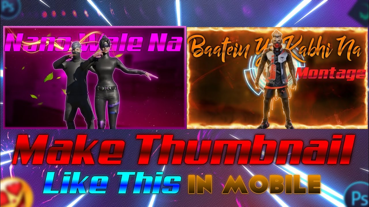 How To Make A Free Fire Montage Thumbnail In Mobile - YouTube