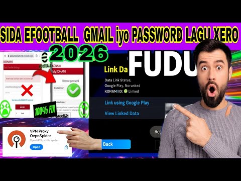 Sida efootball Gmail iyo🥺 password looguXiro qaab fudud How to login id konamiefootball 😱