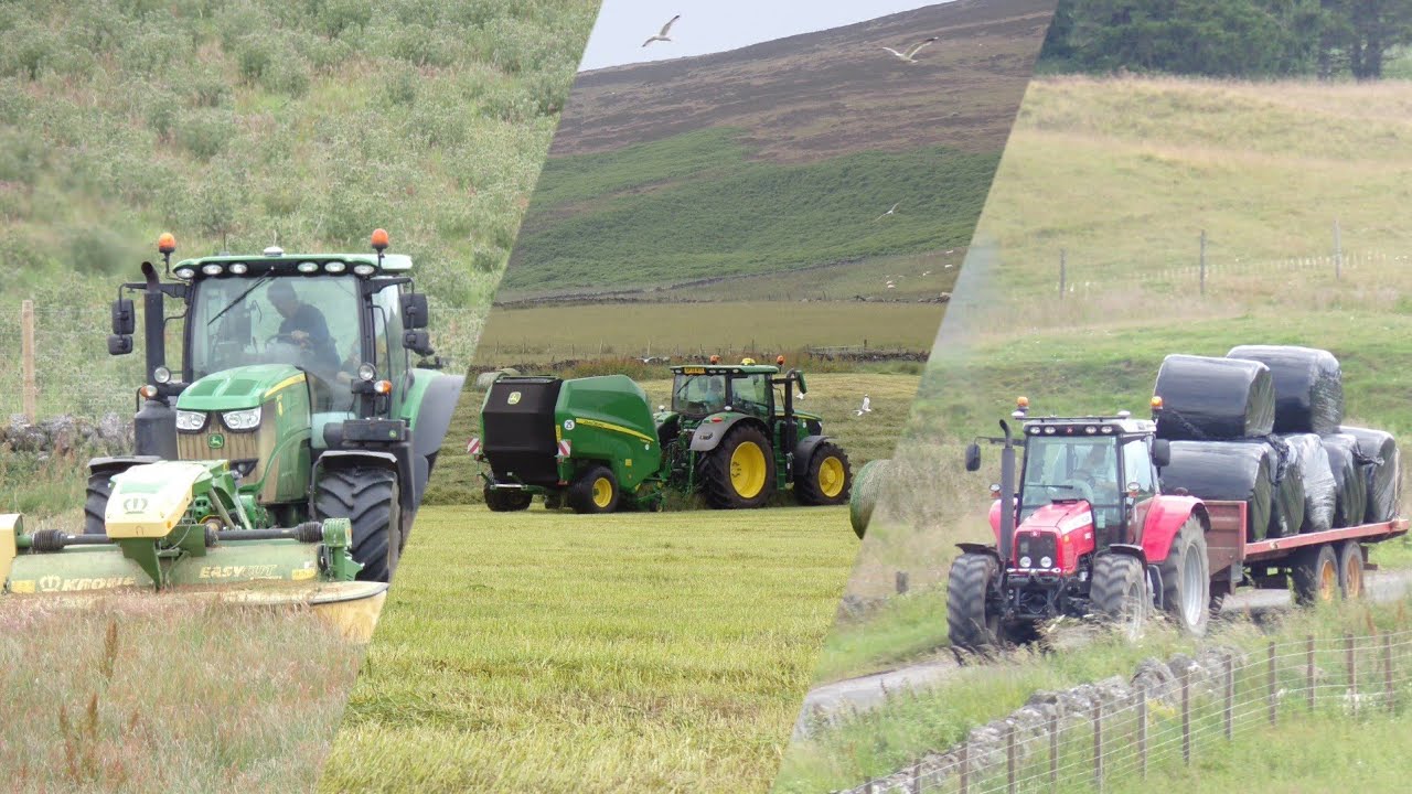Silage 2023 - Mowing, Baling, Wrapping & Carting - YouTube