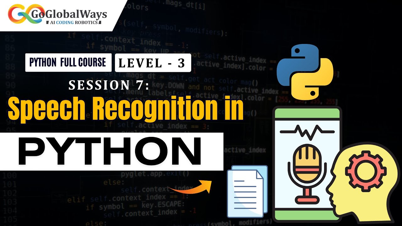 Speech Recognition In Python Python Speech Recognition Tutorial