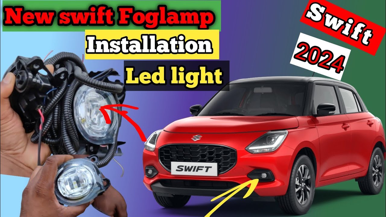 New swift 2024 Foglamp installation Led light Maruti Suzuki Swift ...