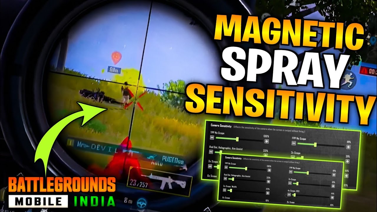 Bgmi sensitivity code today | Low end device best sensitivity | Bgmi 2. ...