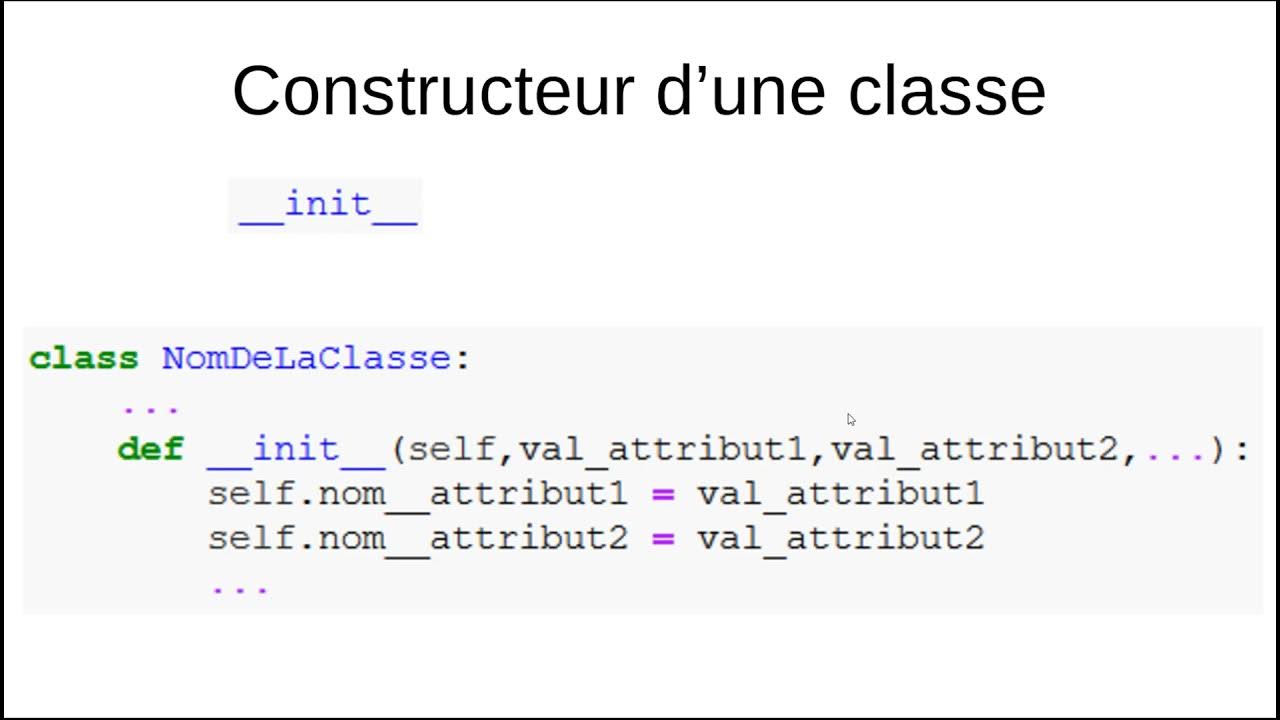 Début de la programmation objet en langage Python - YouTube