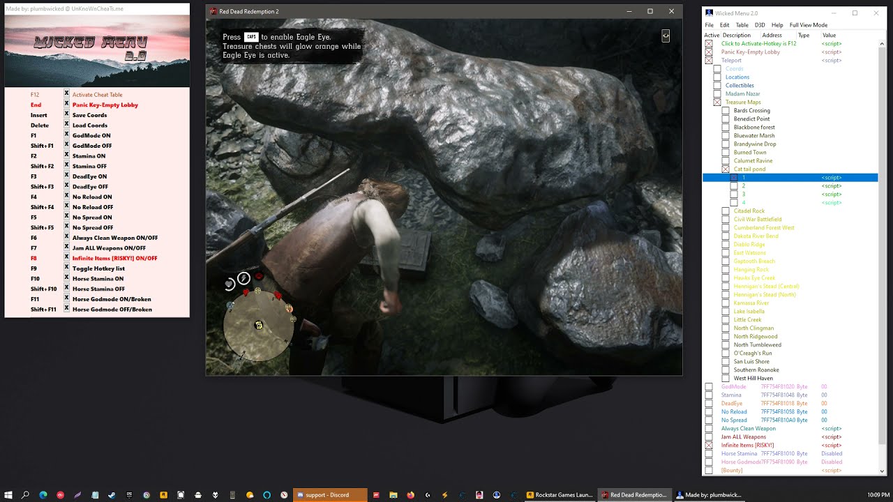 RDR2 Gold ! Teleport to all Gold/Treasure Wicked Menu 2.0.2 - YouTube