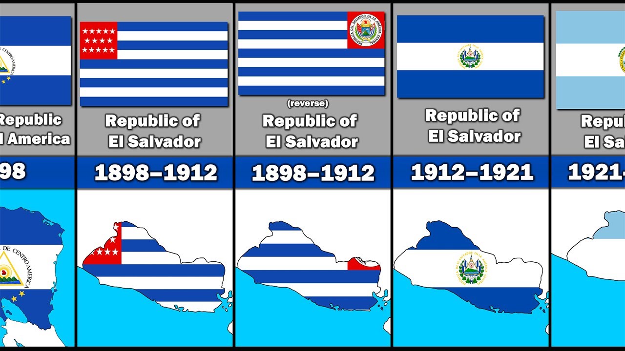 Evolution of El Salvadoran Flag and Territory - YouTube