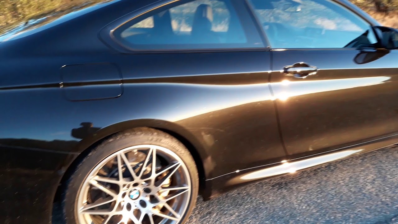 BMW M4 Competition Package sound with M performance exhaust - YouTube