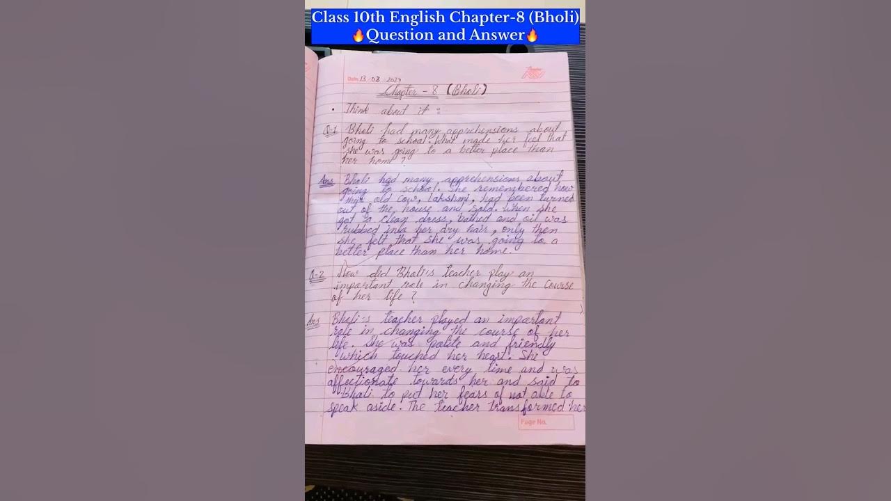 Class 10th English Chapter 8 Bholi Question Answer shorts bholi class-10th-english-chapter-8-bholi-question-answer-shorts-bholi