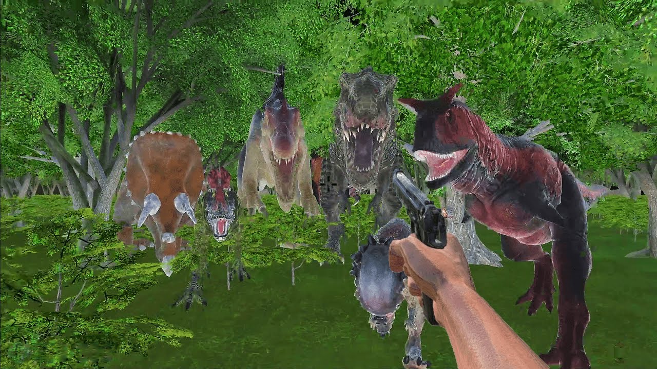 Fight all dinosaurs in the jungle. FPS perspective! - Animal Revolt ...