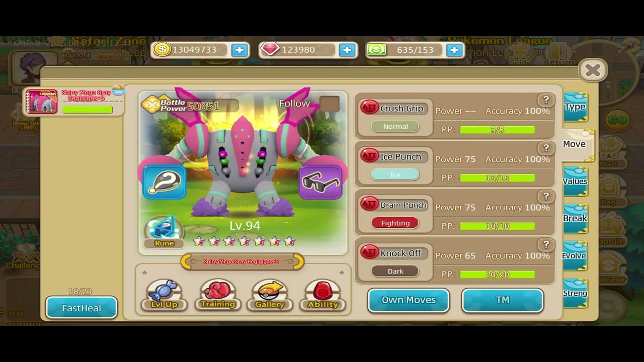 Shiny Gray Regigigas All Moves 😲 Trainer canyon/Pocket pet - YouTube