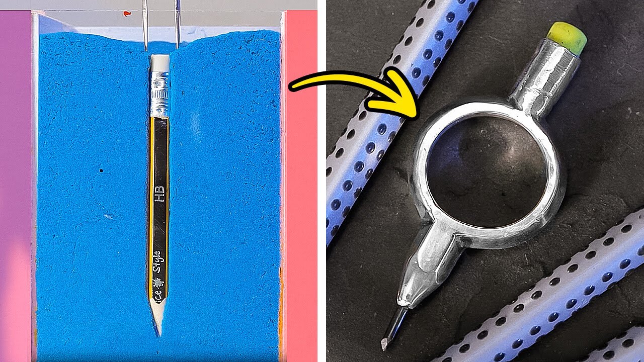 Functional Pencil Ring! Melt metal and create beautiful jewelries - YouTube