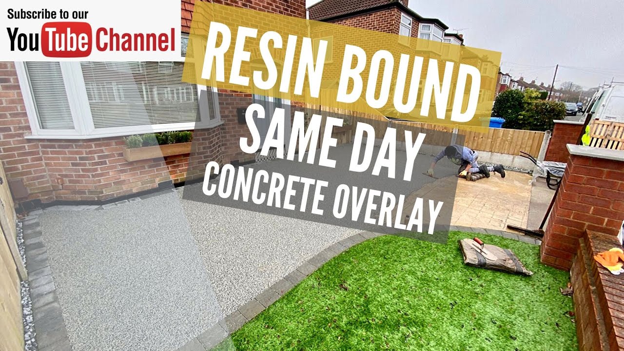 Resin driveway overlay on a concrete driveway in Silver Grey - Time ...