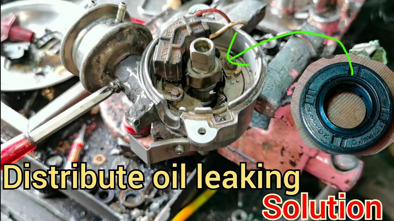 how to distributer oil leaking solution and distributer seal install ...