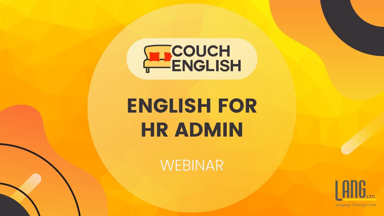 ENGLISH FOR HR ADMIN 🗣 FREE WEBINAR - YouTube