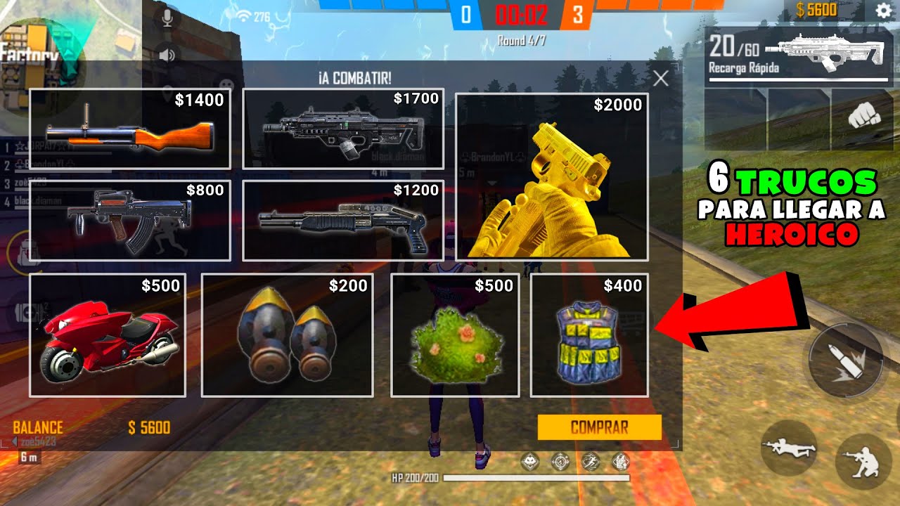 6 NUEVOS TRUCOS EN DUELO DE ESCUADRAS PARA LLEGAR A HEROICO EN FREE FIRE *IsAac19* - YouTube