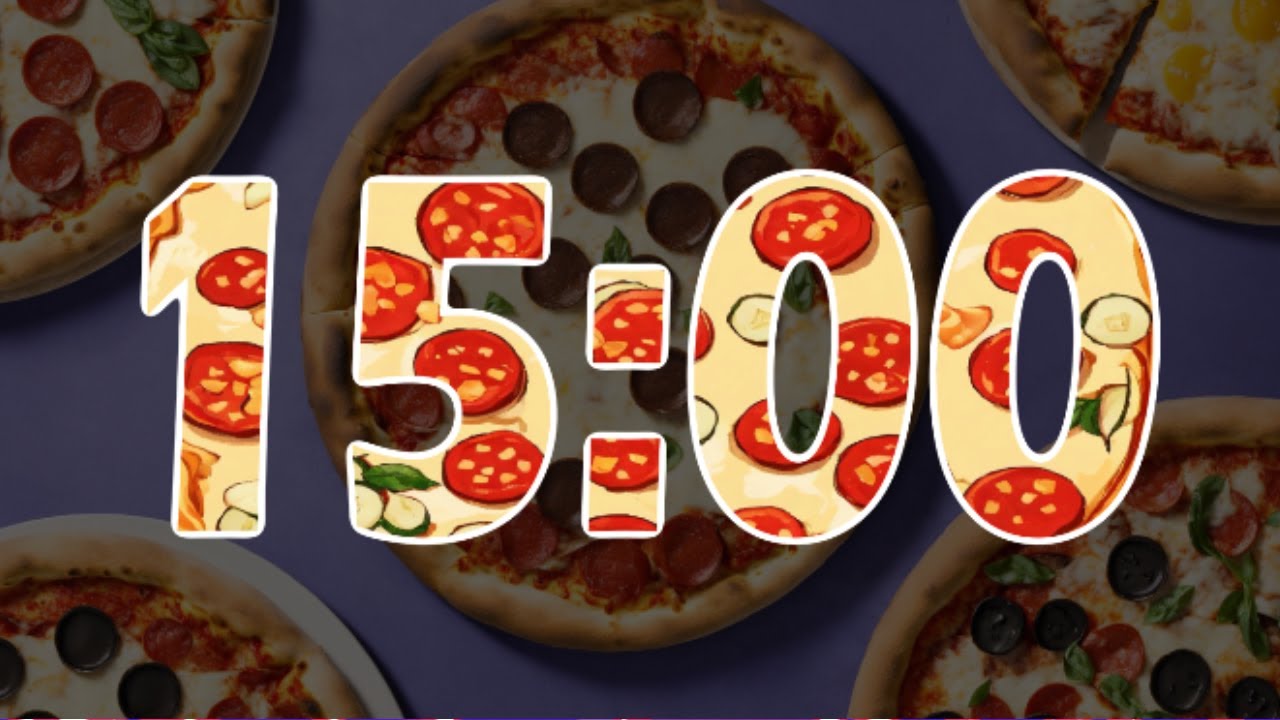 15 Minute Pizza 🍕 Countdown Timer - YouTube