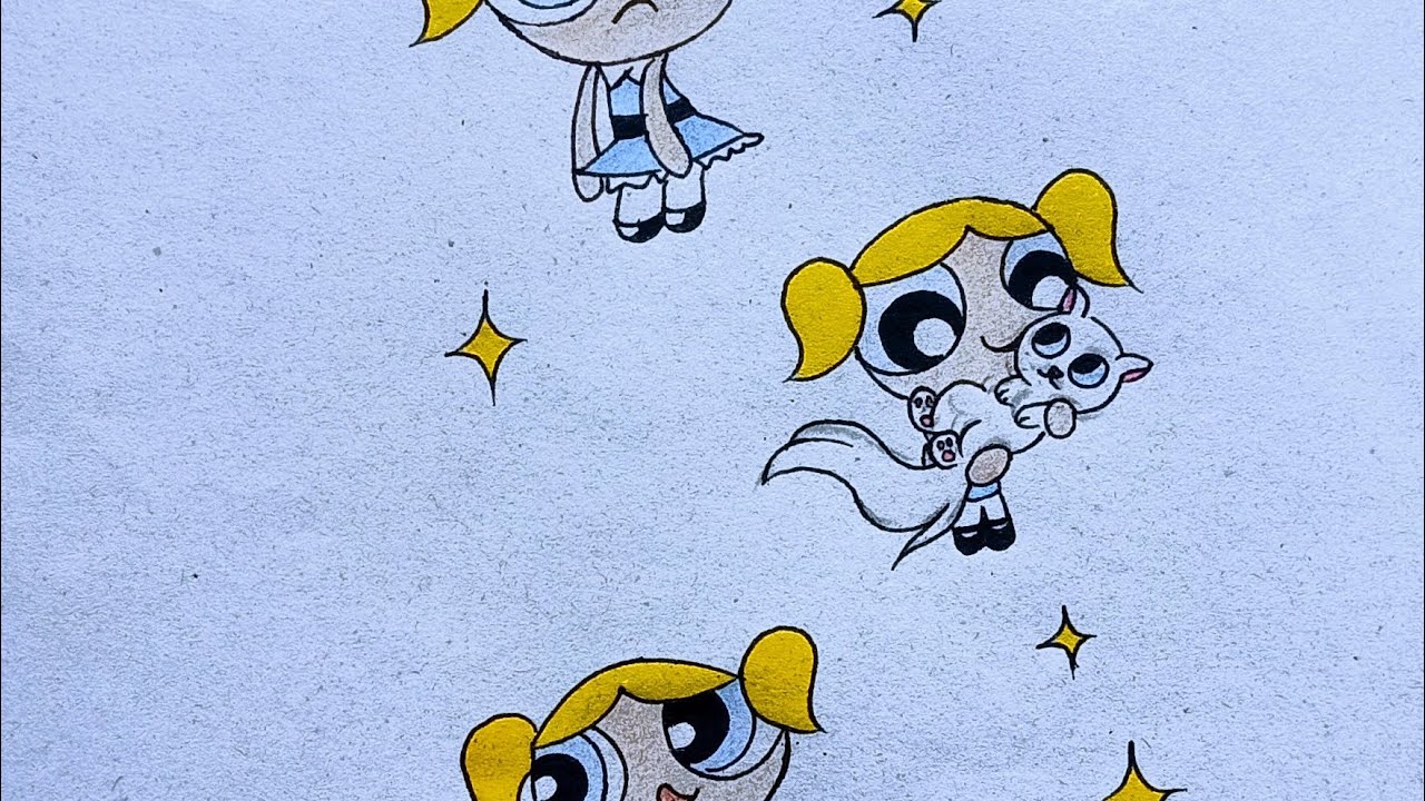 How to draw Bubbles | Powerpuff girls drawing tutorial - YouTube