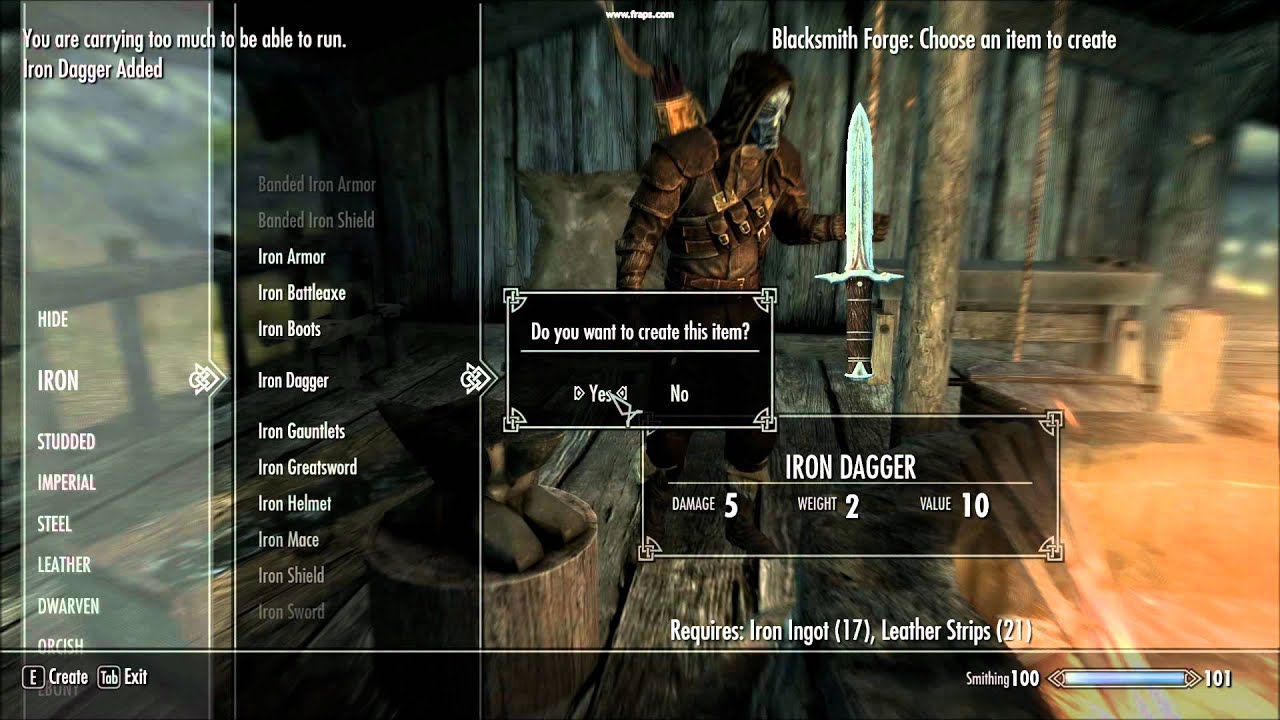 The Elder Scrolls V Skyrim Walkhtrough - How to get smithing 100 very ...