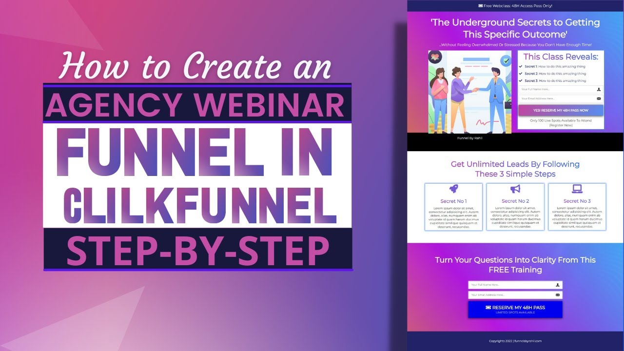 How to Create an Agency Webinar Funnel in Clickfunnel - YouTube